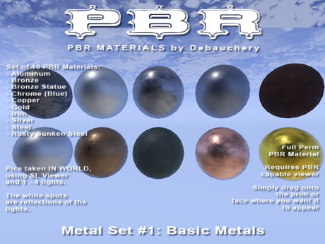 Second Life Marketplace - PBR Materials: Metal Set #1 (Wear Me)